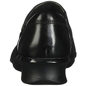 Clarks Women's Hope Roxanne Loafer, Black Leather, 9.5 W US