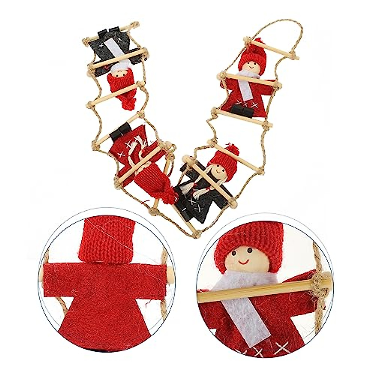 Amosfun Climbing Ladder Doll Christmas Decorations Christmas Tree Ornaments Christmas Pendants Christmas Tree Pendants Xmas Party Props The Tree Christmas Utenciles Felt Christmas Decor