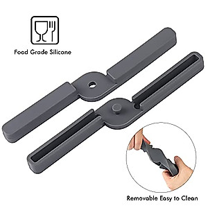 4 Pack Foldable Silicone Trivet Mats, Hot Pot Holder Hot Pads Drying Mat Heat Resistant for Table Kitchen (4 Pack Foldable X-Shaped)