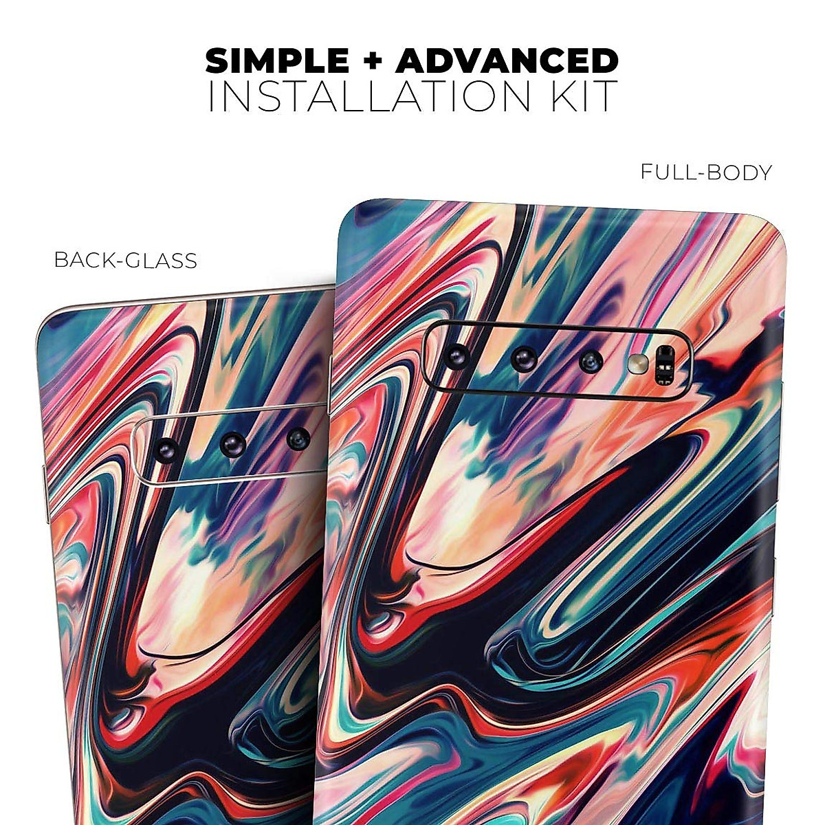 DesignSkinz Liquid Abstract Paint Remix V8 Protective Vinyl Decal Wrap Skin Cover Compatible with The Samsung Galaxy S20 (Screen Trim & Back Glass Skin)