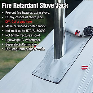 Preself 2 Person Lightweight Tipi Hot Tent Model T1 Size Medium Teepee Tents for Family Team Outdoor Backpacking Camping Hiking (Olive)