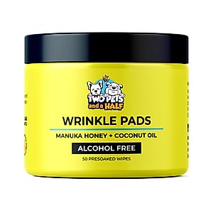 Wrinkle Wipes for French Bulldog, English Bulldog & Pug -100% Organic Extracts Dog Wrinkle Wipes to Soothe Wrinkles- Dog Face Wipes Cleaning Alcohol Free- Say Bye to Rash w/ Wrinkle Paste For Bulldogs