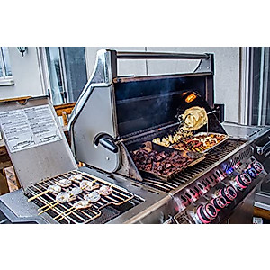 Napoleon 69001 Commercial Quality Forks Grill Rotisserie, Stainless Steel