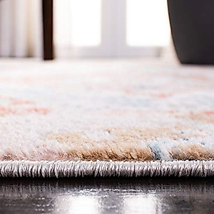 Safavieh Shivan Collection Area Rug - 9' x 12', Blue & Rose, Vintage Design, Non-Shedding & Easy Care, Ideal for High Traffic Areas in Living Room, Bedroom (SHV787M)