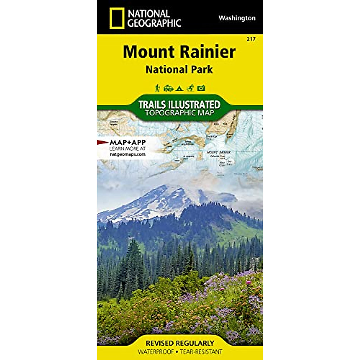 Mount Rainier National Park Map (National Geographic Trails Illustrated Map, 217)