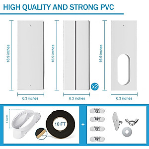 LHHweiusa Portable AC Coupler Portable A/C AC 5.1inch Air Conditioner Exhaust Hose Coupler/Coupling/Connector, Support Clockwise/Counter-Clockwise Thread, AC Hose Coupler Coupling Extension