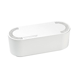 D-Line Cable Management Box, Cord Organizer Box to Hide & Conceal Power Strips, Desk Cable Management Solution, Made from Electrically Safe ABS Material - 12.75" (L) x 5" (W) 4.5" (H) - White