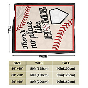 Love Baseball Soft Blanket Warm Cozy Throw Blanket Lightweight Home Blankets Bed Couch Sofa 50"X40"