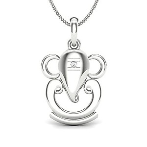NYZA JEWELS 925 Starling Silver Lord Ganesha Pendant for Men & Women | Locket for Good Health & Wealth