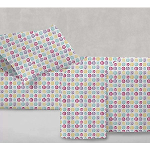 LITTLE CELEBRITY Twin Sheet Set | Kids Sheet & Pillowcase Sets | Twin Sheets for Boys Girls, Fitted Sheet, Top Sheet, Pillowcase | Twin Sheets Set | Twin Bed Sheets | Bed Sheets Twin(Sugar DOTS)