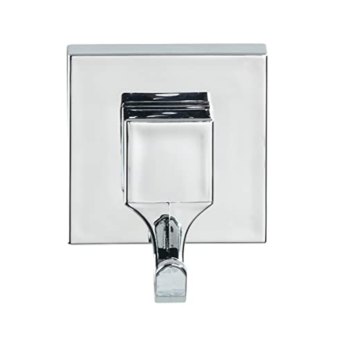 Wenko Set of 2 Towel Hooks, Coat Hooks, Acrylonitrile Butadiene Styrene (ABS), Chrome, 6 x 7 x 5 cm