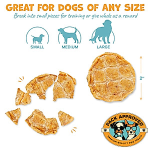 Pack Approved Chicken Chips for Dogs - Crunchy Chicken Dog Treats for Training - Single Ingredient Dog Treat - Dried Chicken Treats for Dogs - 100% Chicken Breast Dog Treats, All-Natural - 12oz