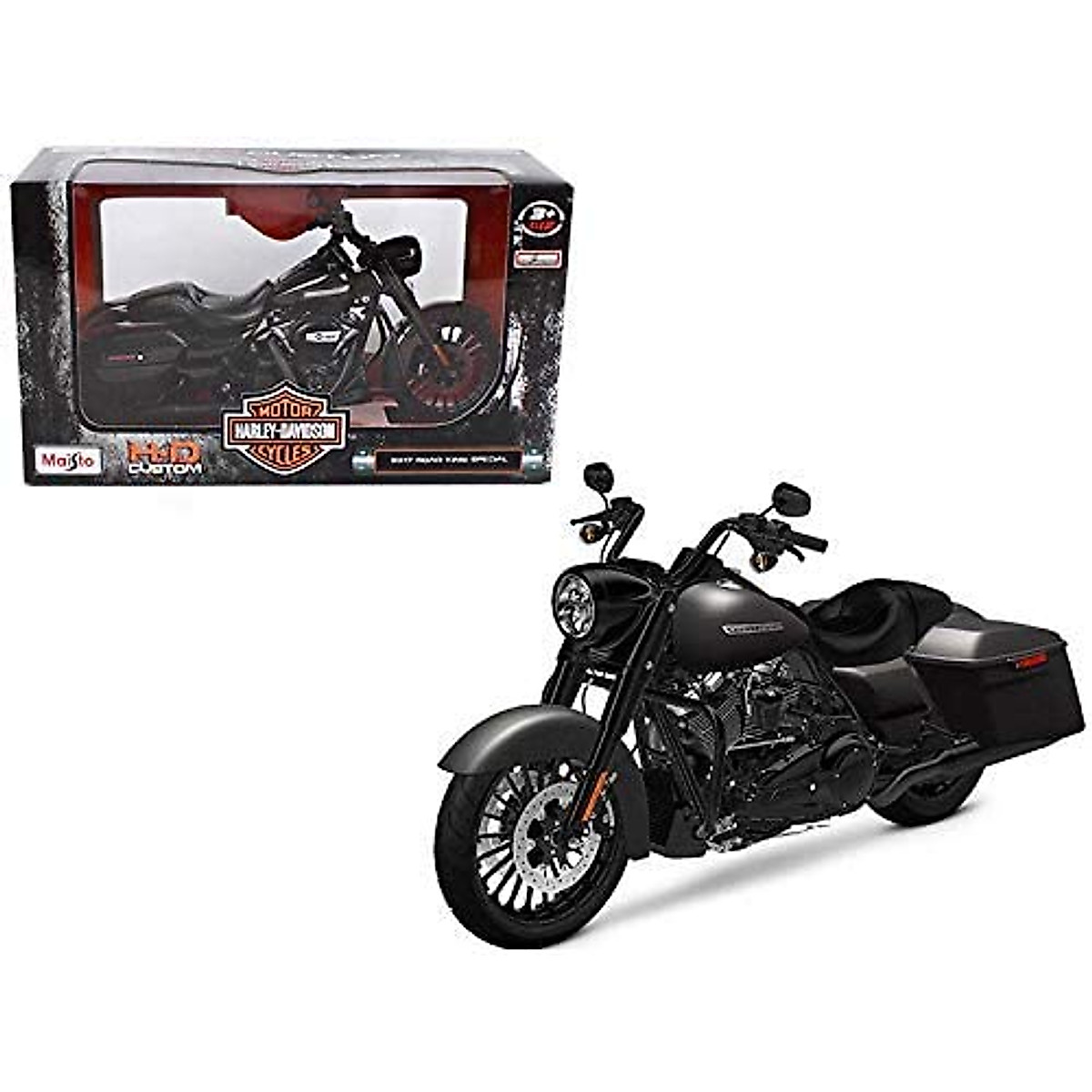 Maisto 2017 Harley Davidson King Road Special Black Motorcycle Model 1/12 32336 Toy