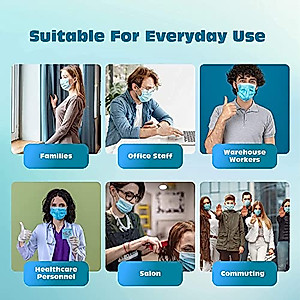 EBAT ASTM Level 1 Disposable Face Masks 100 PCS (2-Box) - for Home & Office,Breathable & Comfortable 3-Layer Filter, Blue