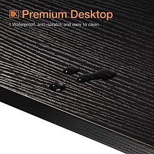 ODK 39" Bar Table, Bar Height Pub Table, Rectangle High Top Kitchen & Dining Tables with Sturdy Legs & Easy-to-Clean Top & 10 Min Quick Assembly, Indoor use, Black