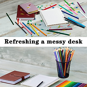 Gwybkq Pen Holder for Desk Mesh Pen Cups Metal Pencil Holder 12 Packs Desk Organizers and Storage