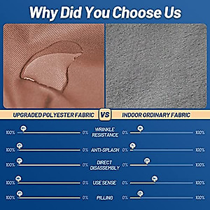 sutailocus Bench Cushion Double Piping Outdoor Bench Cushion,Custom Bench Cushions for Indoor/Outdoor Furniture, for Window/Piano/Porch Swing/Dining/Kitchen Bench (30x14x3, Brown)