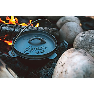 Stansport 16018-20 Cast Iron Dutch Oven - 2 Qt - With Legs - Pre-Seasoned