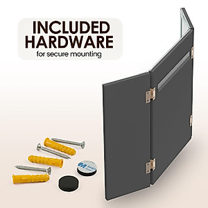 3 Way Mirror, Trifold Mirror, Trifold Vanity Mirrors, Three Way Folding, Tri Fold, For Braiding Hair, 3way, 3 Sided, Three Panel, Triple, Tabletop, Bathroom, Bedroom, Makeup, 360, 28 x 40 Inch