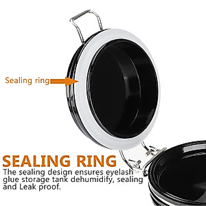 Eyelash Glue Storage Tank, TEOYALL Leak Proof Lash Adhesive Container Organizer for Grafting Eyelash Extension Supplies