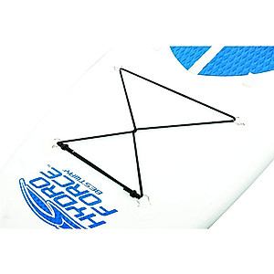 Bestway Hydro-Force White Cap 10 Foot Inflatable SUP Stand Up Paddle Board and Kayak w/Traction Pad, Backrest Seat, 3 Fins, and Aluminum Oar (2 Pack)