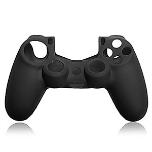 Silicone Protective Rubber Soft Case Cover Pouch Sleeve for Sony PS4 PlayStation 4 Controller Black