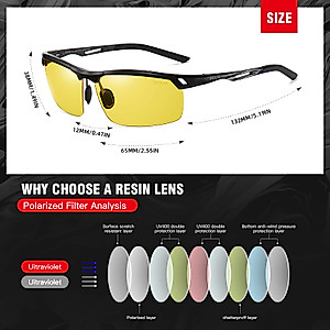 DUCO Night-vision Glasses Polarized Night Driving Men's Shooting Glasses