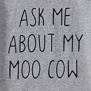 MODNTOGA Baby Boy Ask me About My moo Cow Shirt T-rex Ranch T-Shirt Kids Boy Short Sleeve Cow Tops Toddler Funny Dino Tees (Cow, 100(2-3 Years))