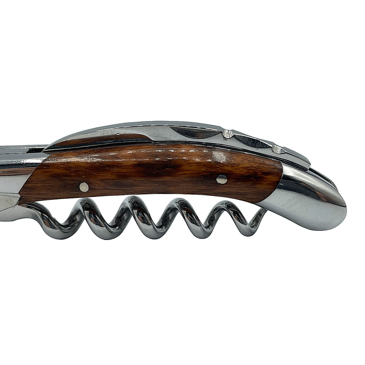 Laguiole En Aubrac Sommelier Waiter's Corkscrew, Amourette Handle, Wine Opener With Foil Cutter & Bottle Opener, Polished Bolster