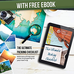 D&D Hanging Travel Toiletry Bag for Men and Women – Cosmetics, Makeup and Toiletries Organizer Kit with 10 Compartments, YKK Zippers, XXL Metal Swivel Hook, Water-Resistant Nylon