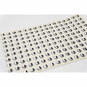 HTHYLURE Fishing Lure Eye 3D Soft Down Pupil Eye Holographic Lure Eyes Making Fly Tying Fake Fish Eyes DIY Lifelike Realistic Artificial Holographic Fake Eyes Silver 6MM-310PCS