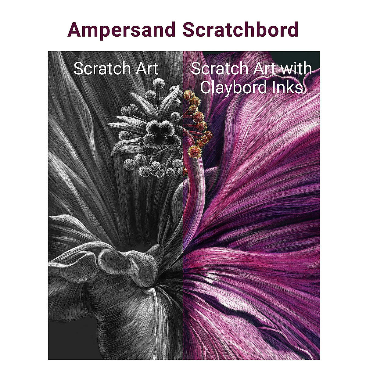 Ampersand Art Supply Scratch Art Panel: Museum Series Scratchbord, 1/8 Inch Flat Profile, 5" x 7" - Pack of 3