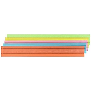 School Smart Ruled Rainbow Sentence Strips, Rainbow ,3 x 24 Inches (Pack of 100)
