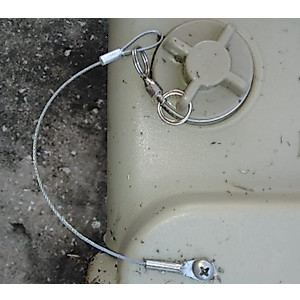 MIZUGIWA Stainless Steel Lanyard Cable,Tether Safety Wire for Loss Prevention 2 Loops w/Quick Release Ring & Rubber Coating 12" Set of 10