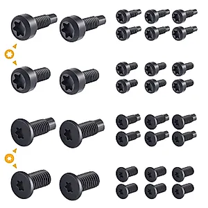 32 Pieces Ring Doorbell Screws Replacement Black Video Ring Doorbell Security Screw Accessories Compatible with Video Doorbell, Video Doorbell 2 and Pro