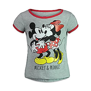 Disney Mickey Mouse Minnie Mouse Little Girls 4 Pack T-Shirts 6-6X
