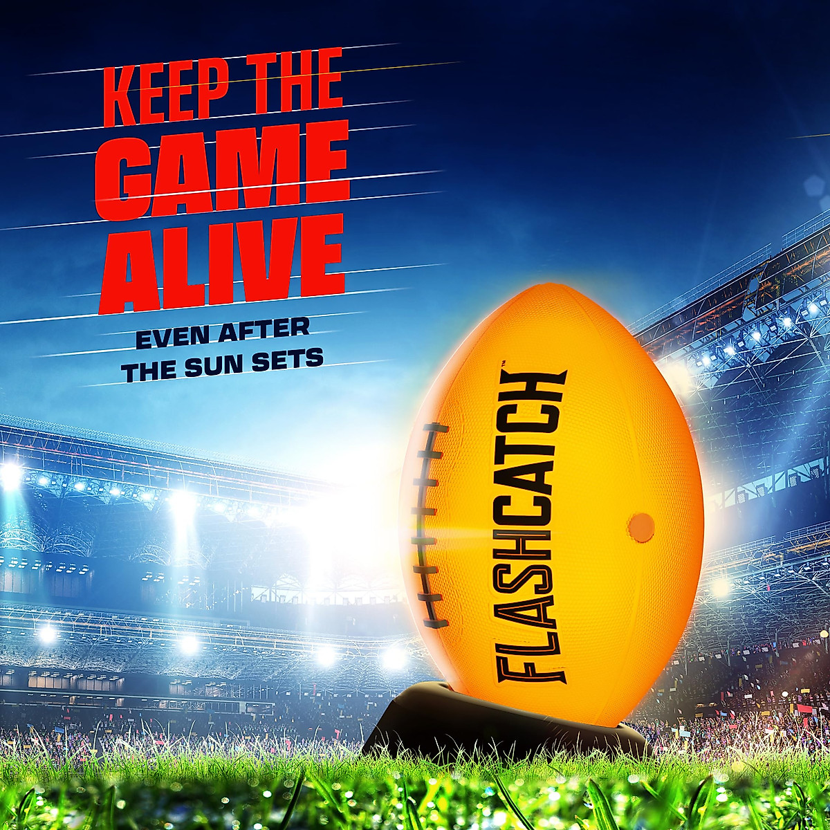Light Up Football - Glow in the Dark Ball - NO 6 - Outdoor Sports Birthday Gifts for Boys 8-15+ Year Old - Kids Teenage Youth Easter Gift Ideas Activity - Boy Toys Stuff Ages 8 9 10 11 12 13 14 15