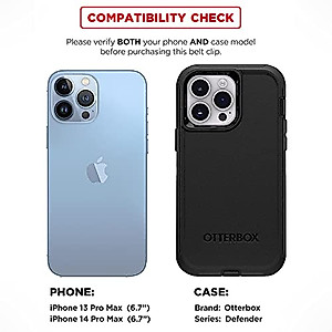 Encased Replacement Belt Clip for Otterbox Defender Series - fits iPhone 14 Pro Max and iPhone 13 Pro Max (Holster ONLY) Defender Case is Not Included
