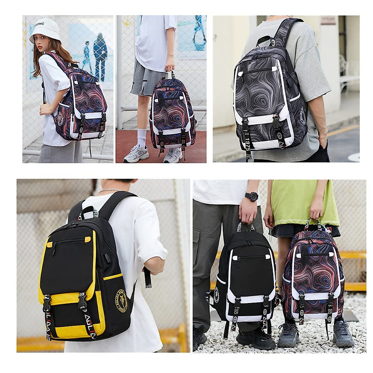 ZHANAO Laptop Backpacks for Student Boys Backpacks for Middle School Bookbag with USB Daypack Travel