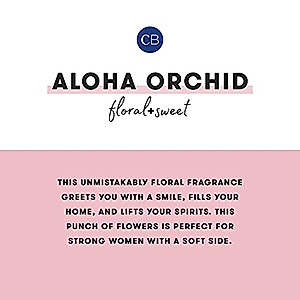 Capri Blue Scented Candle with Glass Candle Holder - Luxury Aromatherapy Candle - 19 Oz - Aloha Orchid