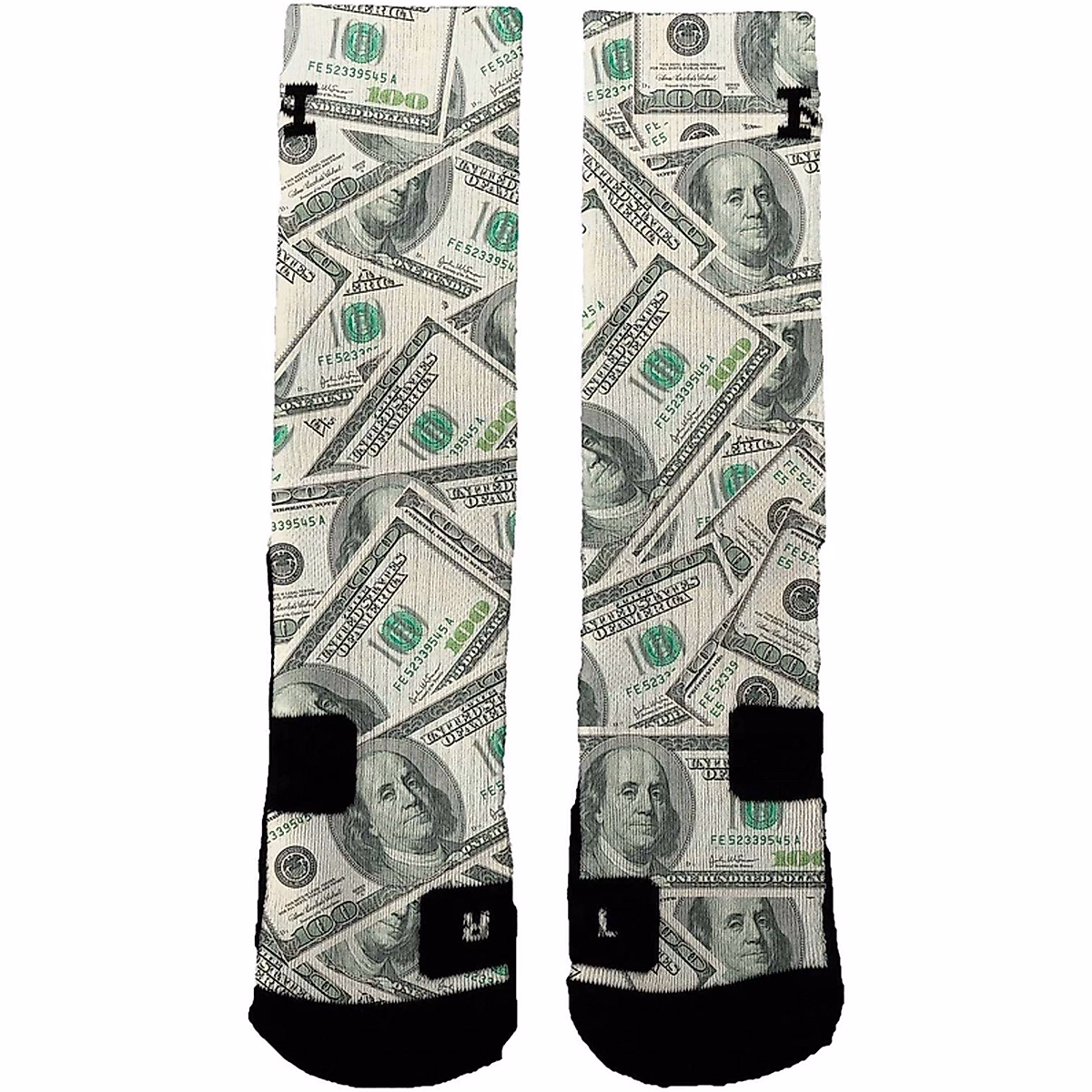 HoopSwagg Brand Athletic Socks Cold Cash Small