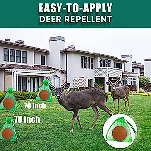 SEEKBIT 4 Pack Deer Repellent | Rabbit Repellent | Deer Rodent Chipmunk Deterrent for Tree, Plant | Deer Repellent Deer Off Away from Garden, Yard, Lawn, Garage | Waterproof Long Lasting Outdoor