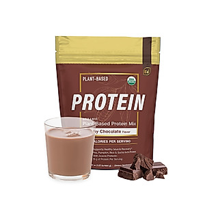 Essential Elements Organic Pea Protein Powder - Creamy Chocolate | Low-carb Plant-Based Vegan Blend - Keto-Friendly and Gluten-Free | 20 Servings, 17 oz