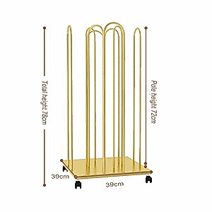 YQ WHJB 4 Side Storage Hanger Stacker Metal Cart Clothes Hanger Organizer Stacker with Swivel Caster Wheels for Laundry Room Clothing Store(78 * 39 * 39cm, C)