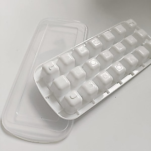 CulRun- Ice cube molds for refrigerators, Easy-Release Silicone & Flexible 21-Ice Cube Trays with Spill-Resistant Removable Lid