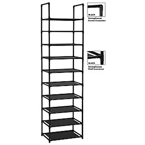 FIDUCIAL HOME 10 Tiers Shoe Rack 20-25 Pairs Sturdy Shoe Shelf