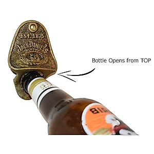 Frescorr - Wall Mounted Bottle Opener Rustic and Antique Farmhouse with Screws - 1 pack (Antique) (1)