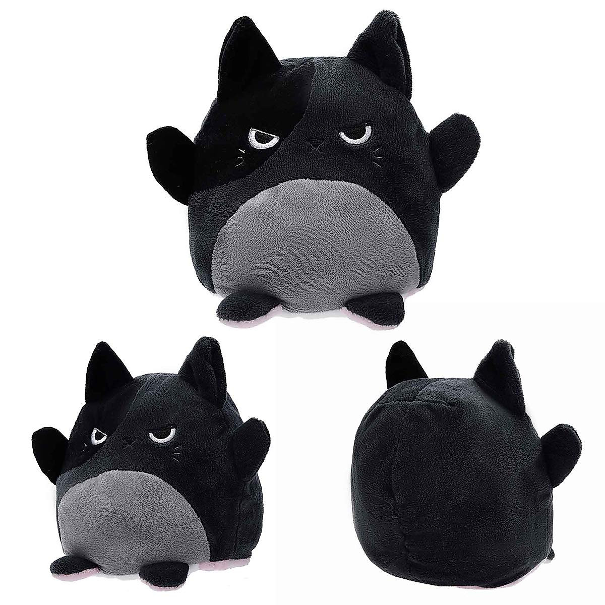 ciaobaby Cat Stuffed Animals, Reversible Plush, 6" Cat Plushie for Girl Boy Adult Kids