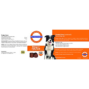 Stratford Pharmaceuticals EZ Chew Omega 3 Fatty Acid Soft Chew Max Strength - Dog Omega 3 Supplement - Soft Chew Treats with Fish Oil for Dogs - Large and Giant Dogs - 90 Soft Chews