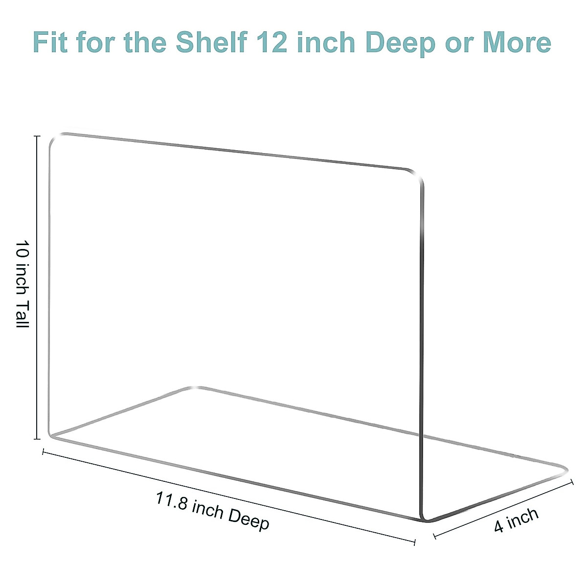 OKPOW Acrylic Shelf Dividers for Closet Organization: 8 Pack Tall Durable Clear Shelves Separators for Clothing Adjustable